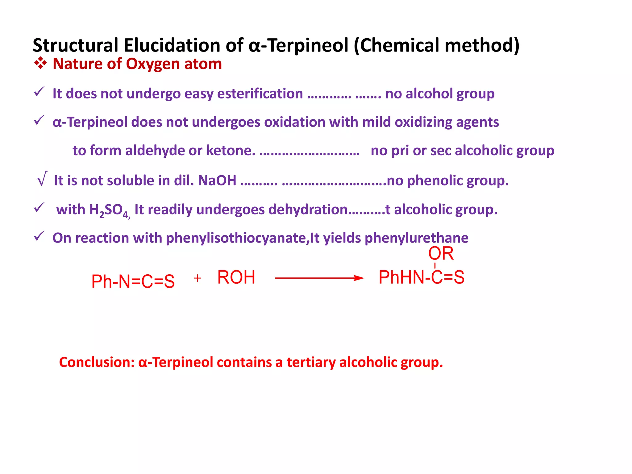 Chemistry of α-Terpineol | PPTX