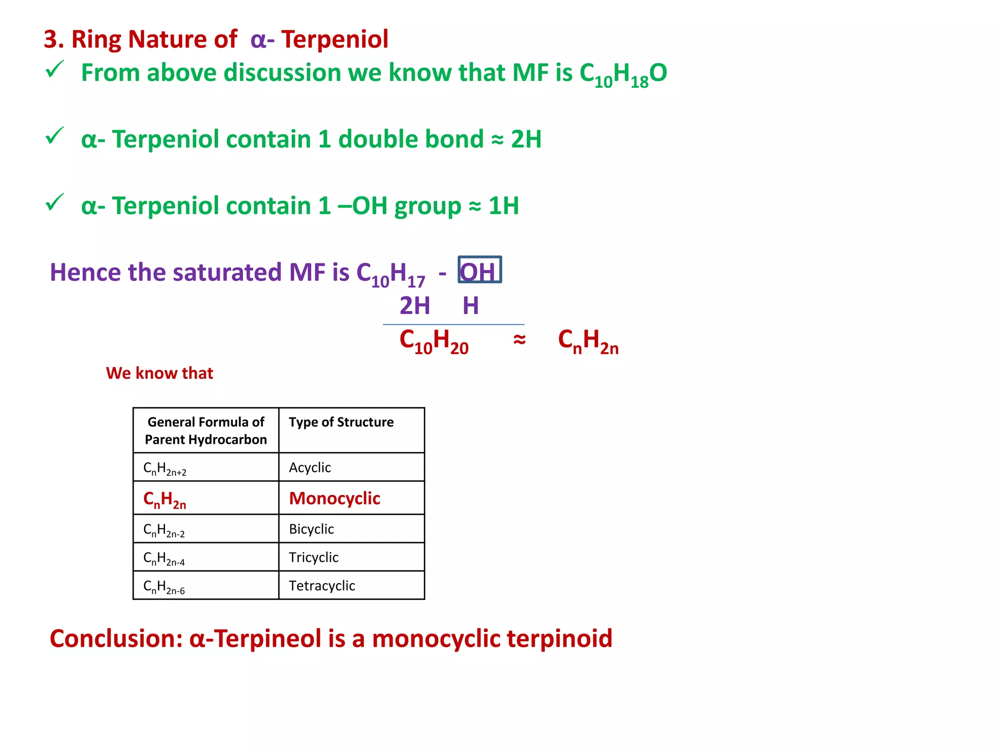 Chemistry of α-Terpineol | PPTX