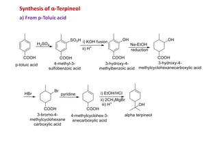 Chemistry of α-Terpineol | PPTX | Chemistry | Science