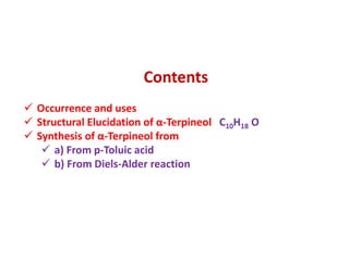 Chemistry of α-Terpineol | PPTX