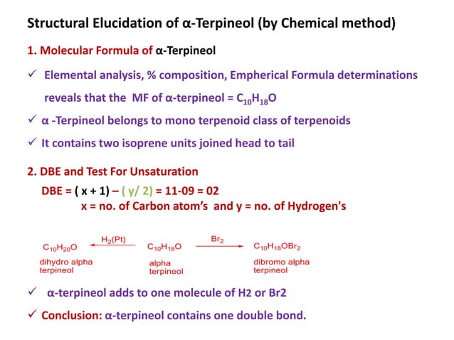 Chemistry of α-Terpineol | PPTX | Chemistry | Science