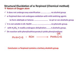 Chemistry of α-Terpineol | PPTX | Chemistry | Science