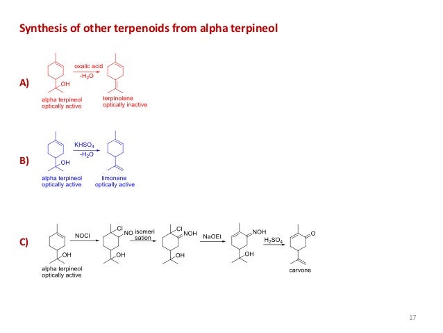 Chemistry of α-Terpineol
