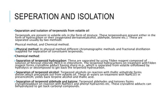 Terpinoids,citral and artemisin | PPT