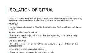 Terpinoids,citral and artemisin | PPT