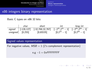 Detecting and exploiting integer overflows | PPT