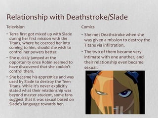 Terra And Slade Relationship