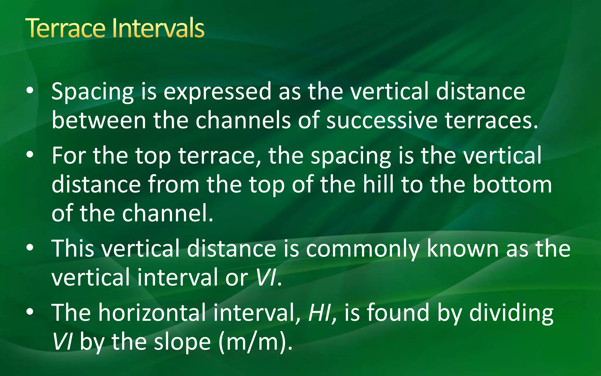 Terraces:Soil Water Conservation structure | PPTX