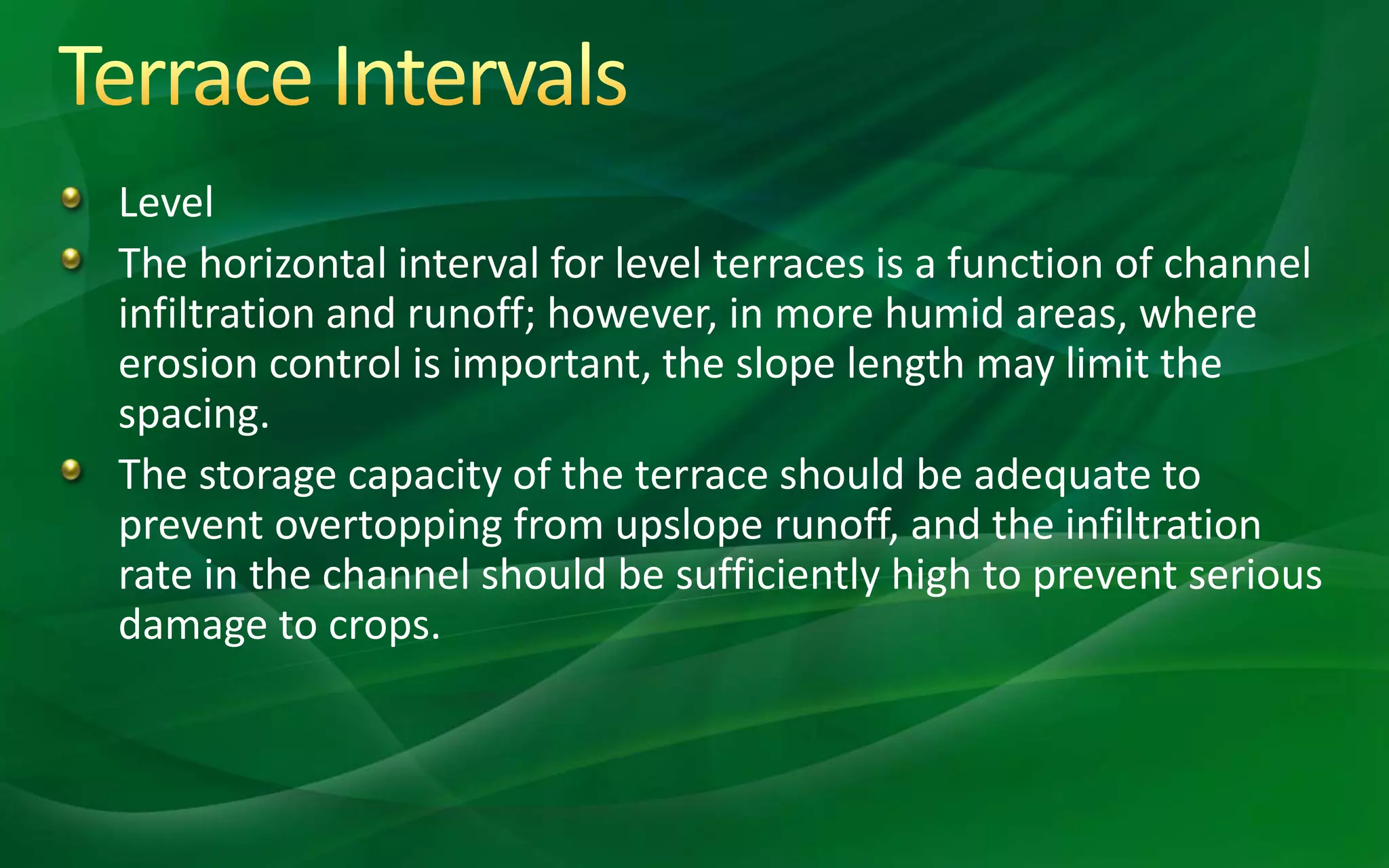 Terraces:Soil Water Conservation structure | PPTX