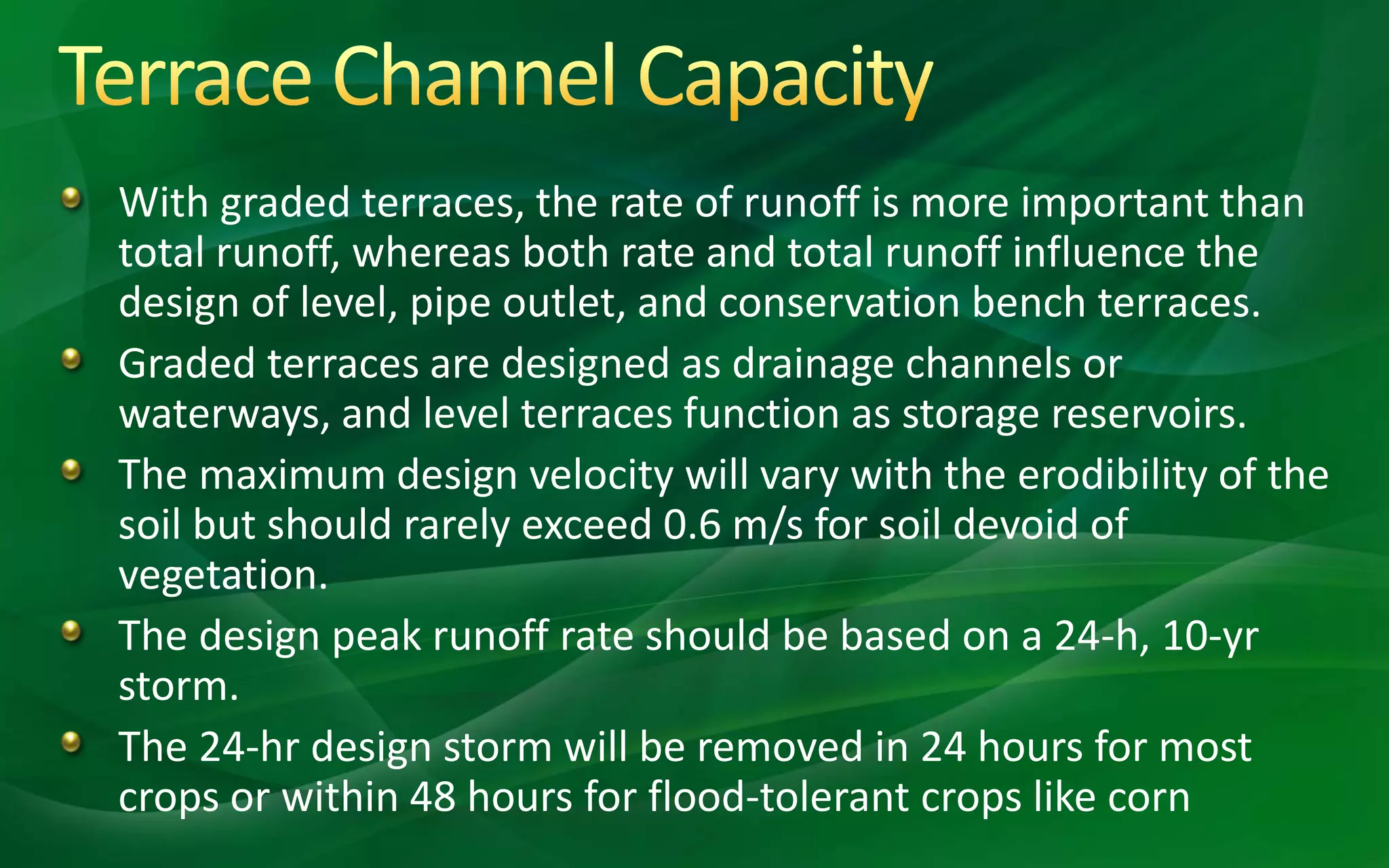 Terraces:Soil Water Conservation structure | PPTX