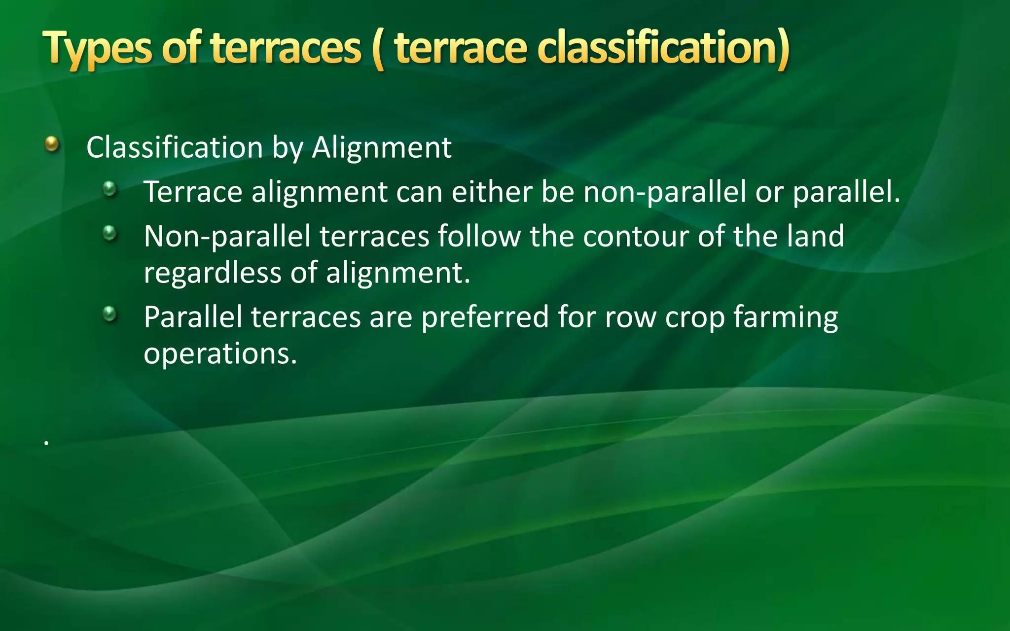 Terraces:Soil Water Conservation structure | PPTX