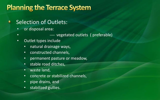 Terraces:Soil Water Conservation structure | PPTX | Landscaping | Home ...