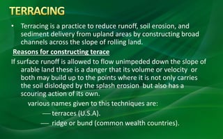 Terraces:Soil Water Conservation structure | PPTX