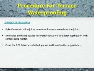 Terrace Waterproofing Solutions | PPTX