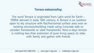 Terrace waterproofing | PPTX