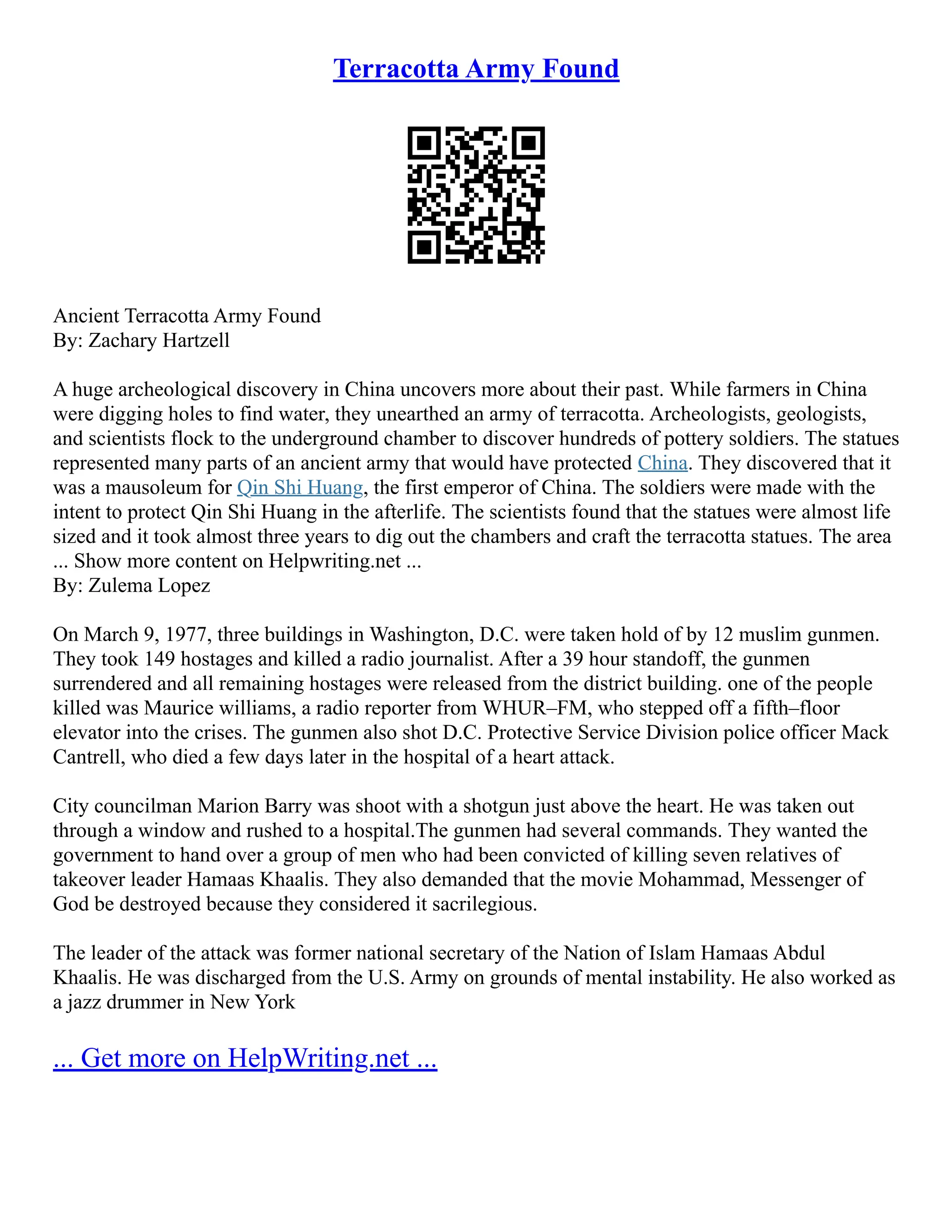 Terracotta Army Found | PDF