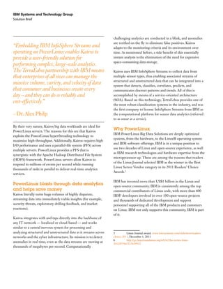 TerraEchos Kairos on IBM PowerLinux servers | PDF