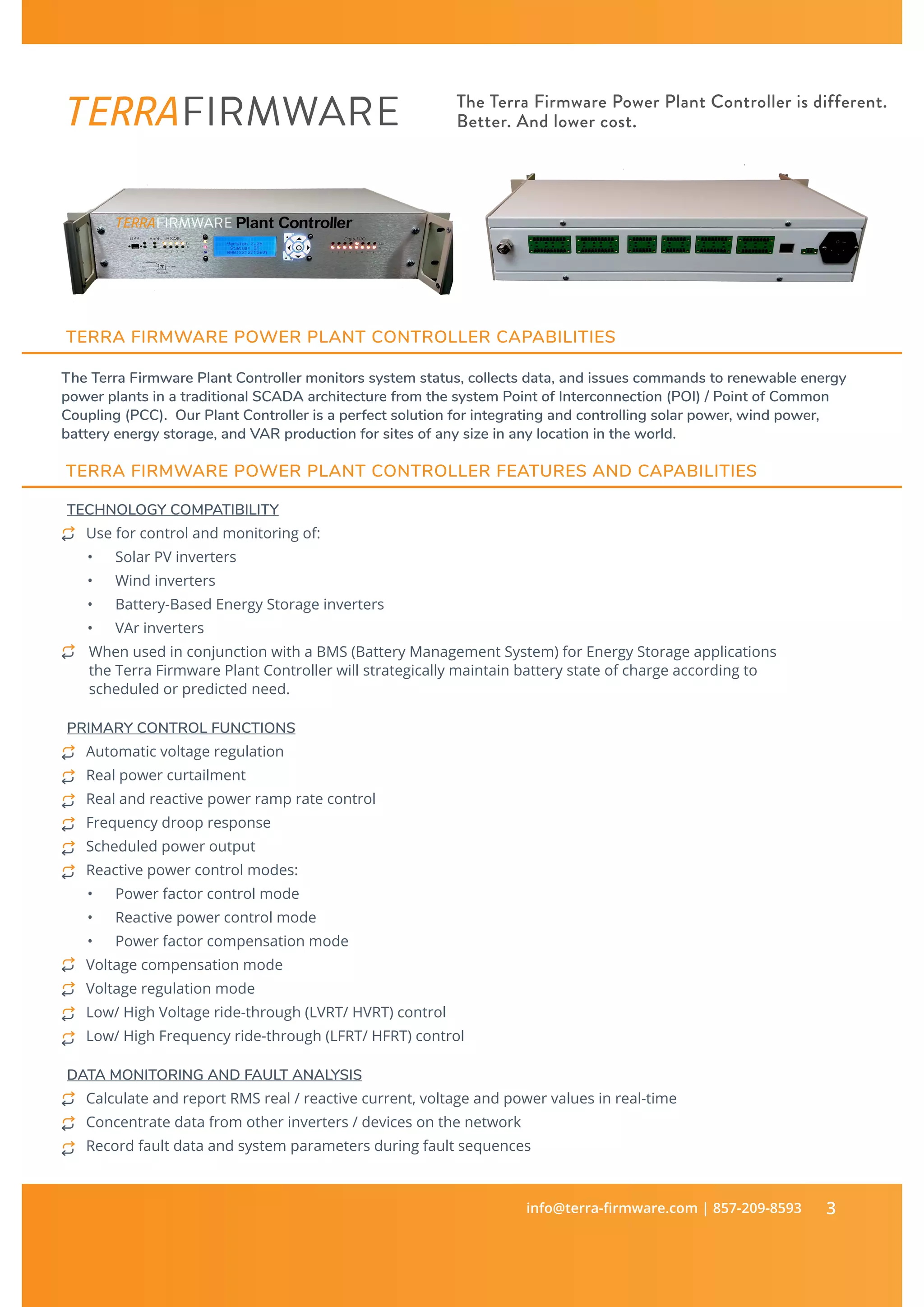 Terra firmware plant-controller_data_sheet-v1 | PDF