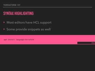 Infrastructure as Code & Terraform 101 | PPT