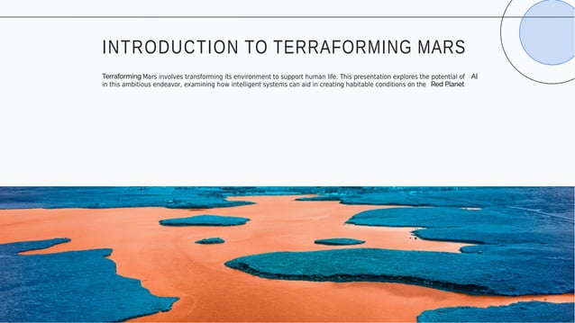 AI plays a pivotal role in the terraforming of Mars.pptx