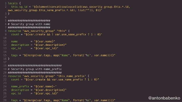 Terraform AWS Modules And Some Best practices May 2019 Terraform AWS Modules And Some Best practices May 2019