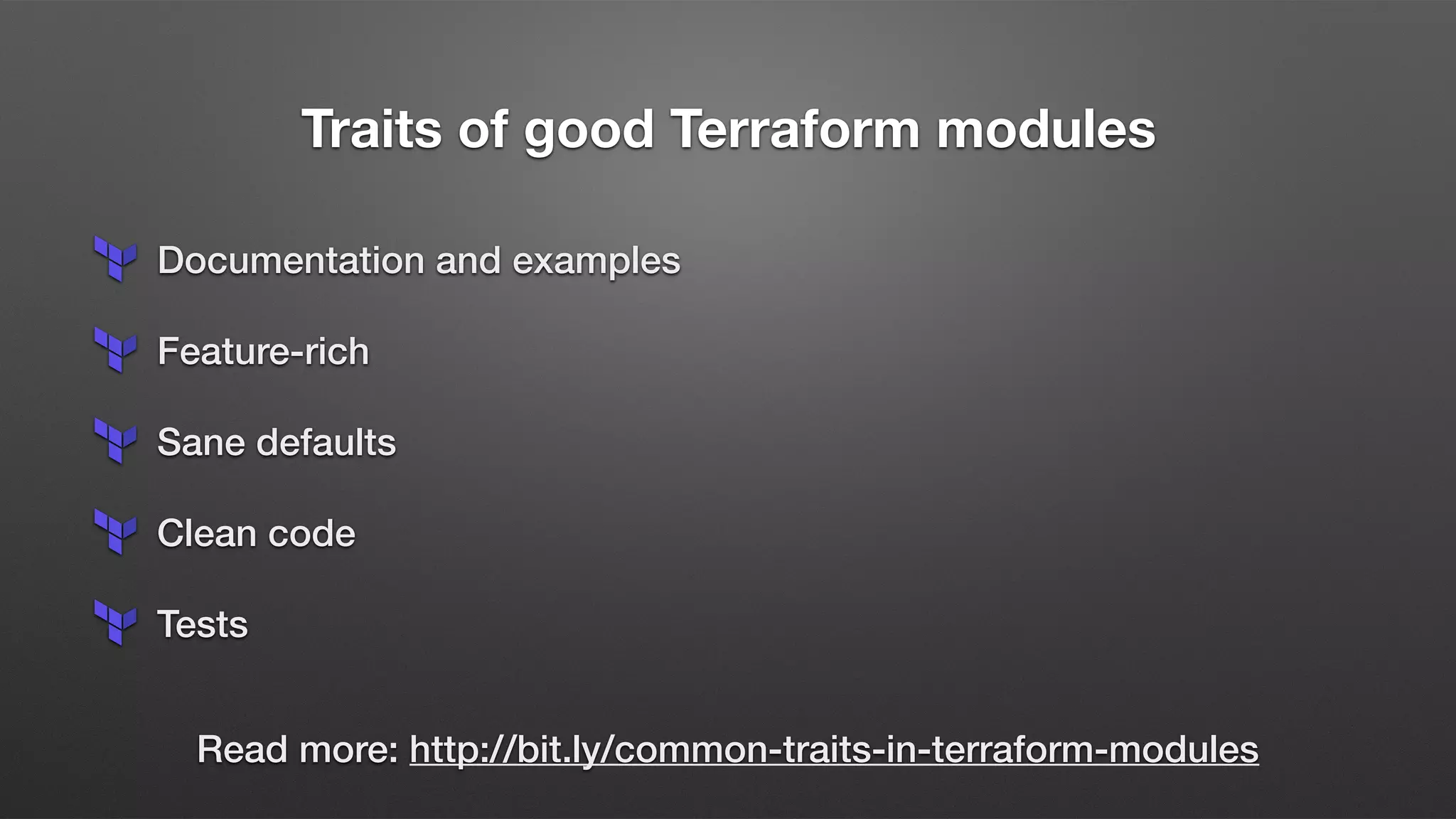 Terraform modules and (some of) best practices | PPT