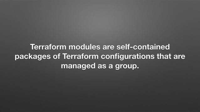 Terraform modules and (some of) best practices | PPT