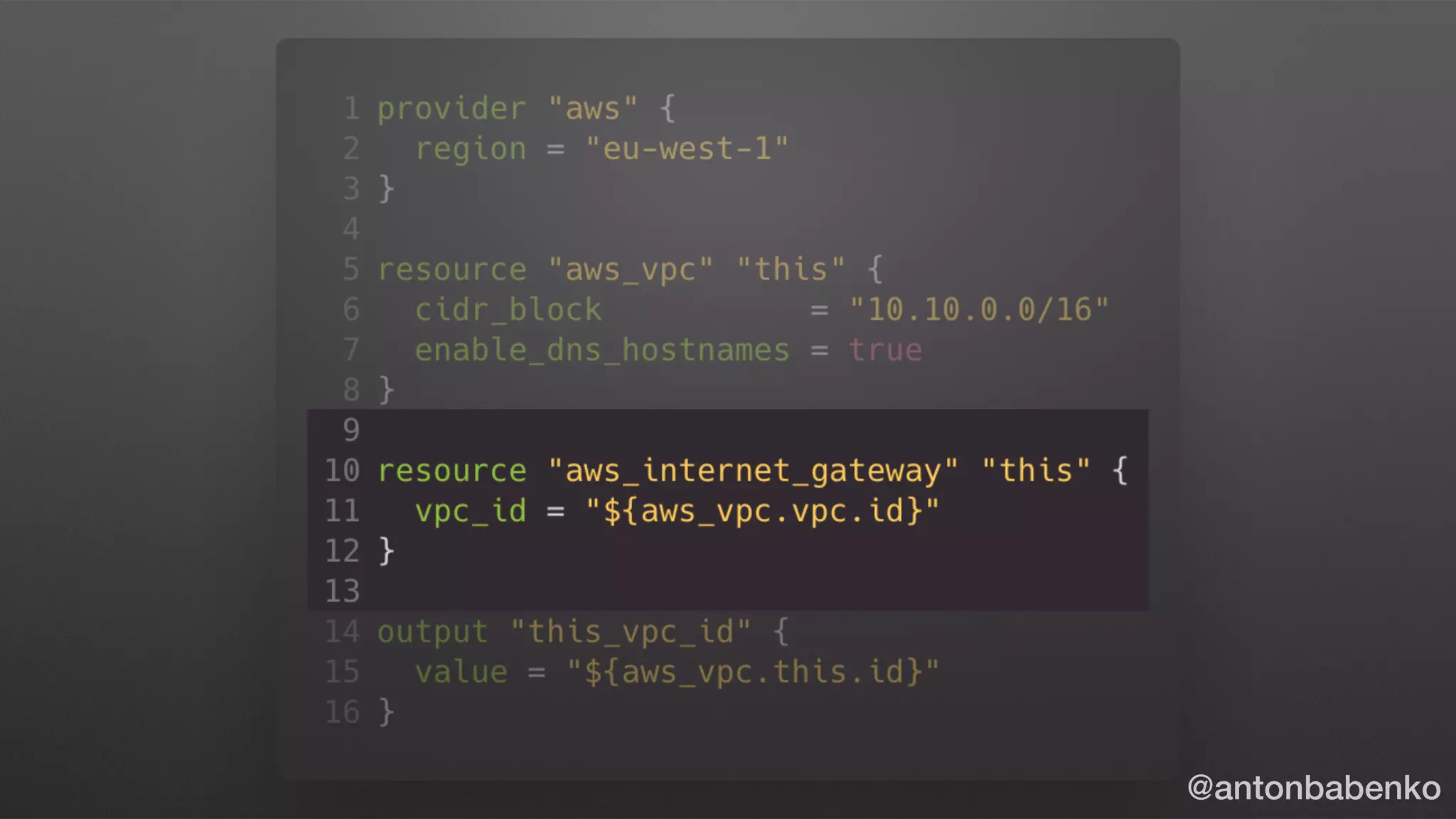 OSDC 2019 | Terraform best practices with examples and arguments by Anton Babenko | PPT