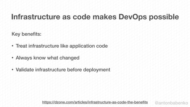 OSDC 2019 | Terraform best practices with examples and arguments by Anton Babenko | PPT