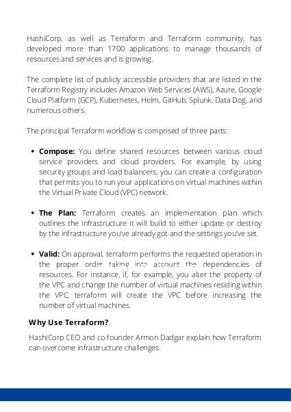 Terraform Definition, Working and Challenges it Overcomes | PDF | Cloud ...