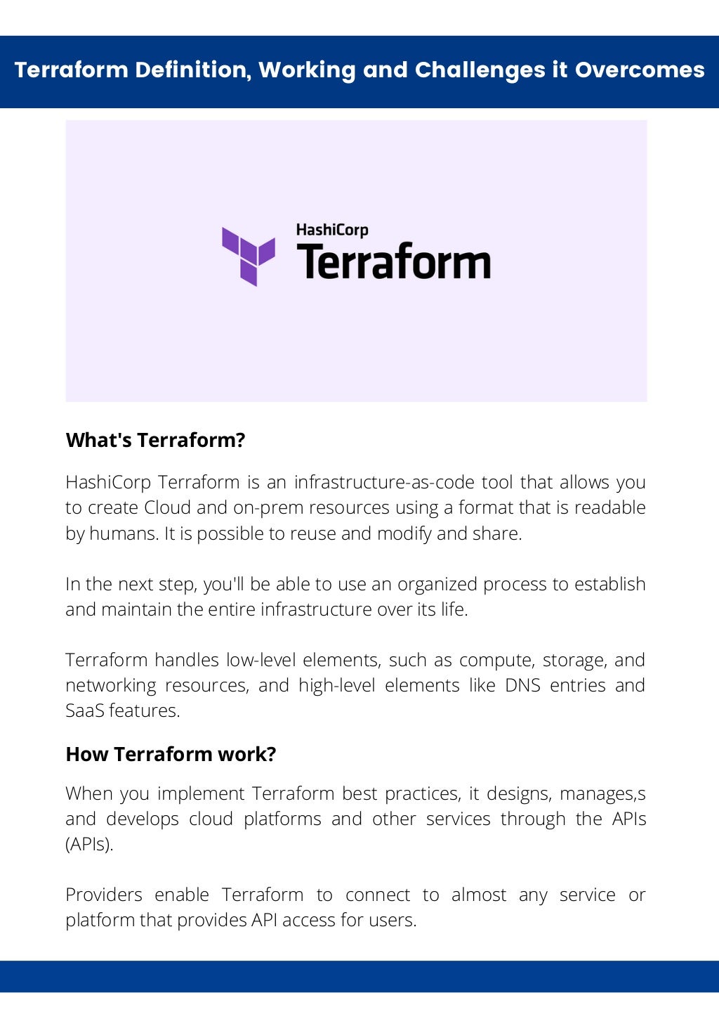 Terraform Definition, Working and Challenges it Overcomes | PDF