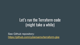 Terraforming your Infrastructure on GCP | PPT