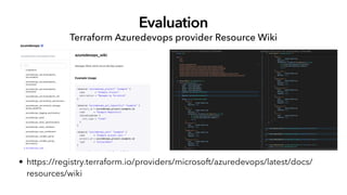 Achieving IaC and documentation via terraform provider | PPT