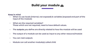 Terraform training - Modules 🎒 | PPTX