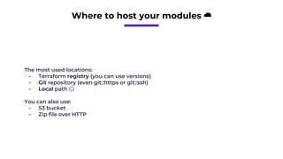 Terraform training - Modules 🎒 | PPTX