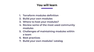 Terraform training - Modules 🎒 | PPTX