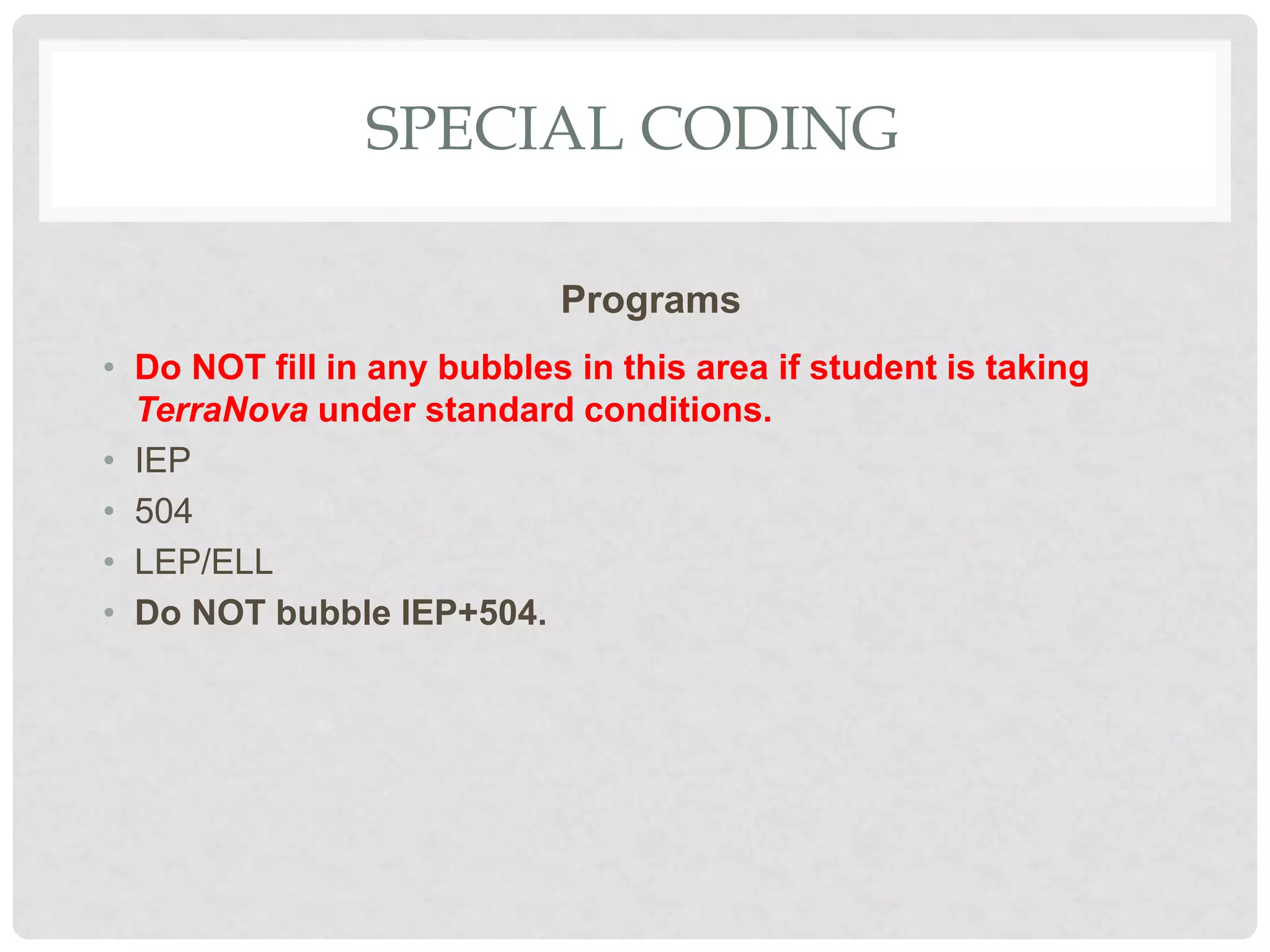 Terra Nova Testing Procedures Updated 5.2022.ppt | Standardized Testing ...