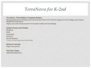 Terra Nova Testing Procedures Updated 5.2022.ppt | Standardized Testing ...