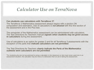 Terra Nova Testing Procedures Updated 5.2022.ppt | Standardized Testing ...