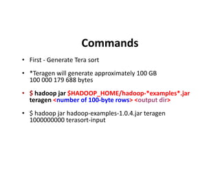 Using Derivation-Free Optimization Methods in the Hadoop Cluster with Terasort | PPT