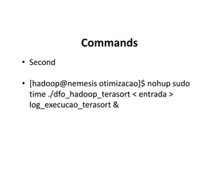 Using Derivation-Free Optimization Methods in the Hadoop Cluster with Terasort | PPT