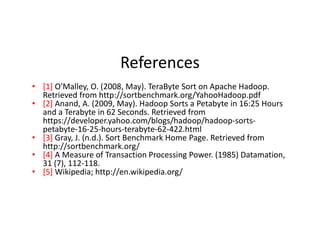 Using Derivation-Free Optimization Methods in the Hadoop Cluster with Terasort | PPT