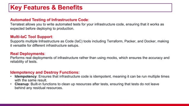 Terratest Automation Testing Of Infrastructure Pptx Cloud