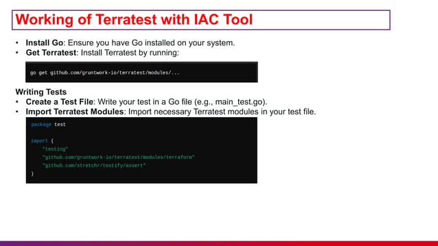 Terratest Automation Testing Of Infrastructure Pptx Cloud