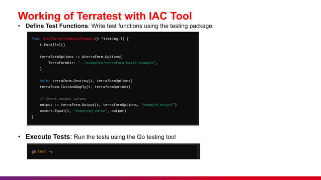 Terratest Automation Testing Of Infrastructure Pptx Cloud Computing Internet