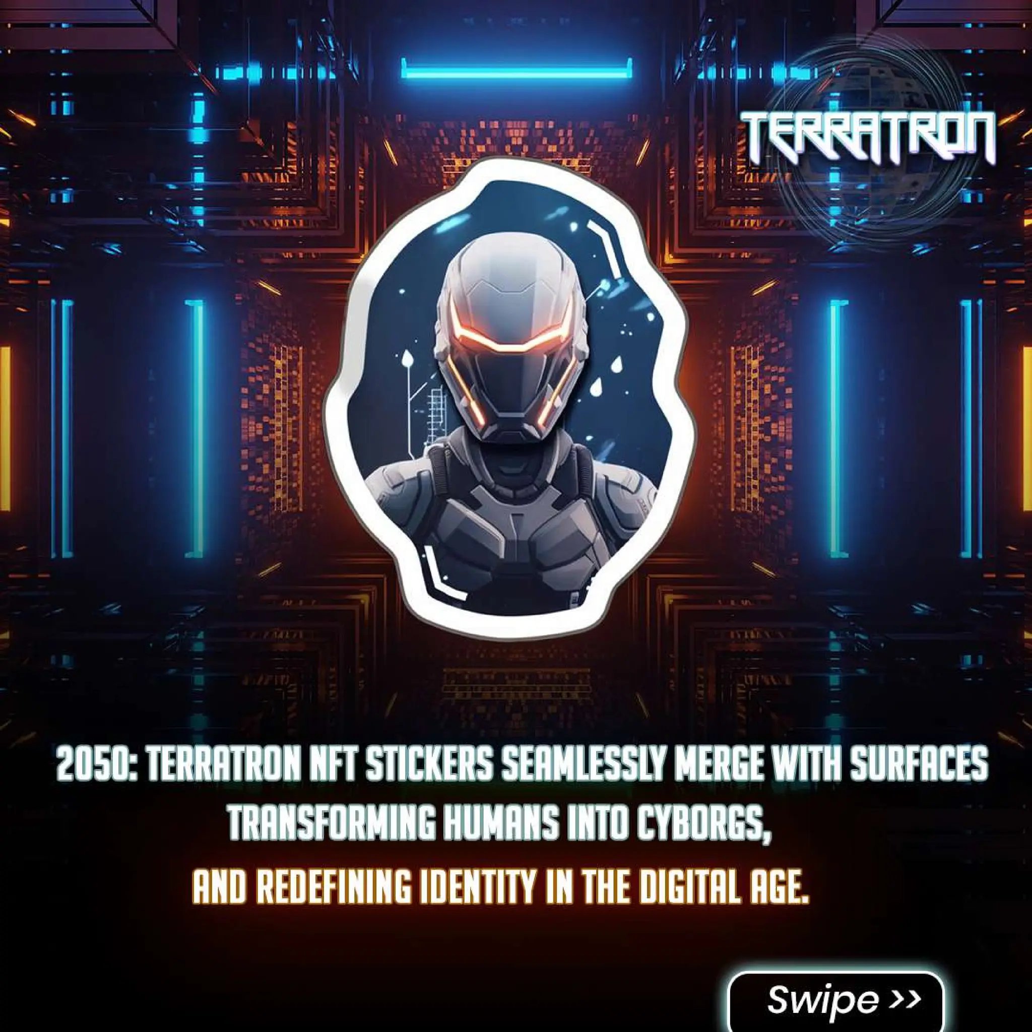 Terratron SciFi NFT Stickers Cyborg RTG499 | PDF