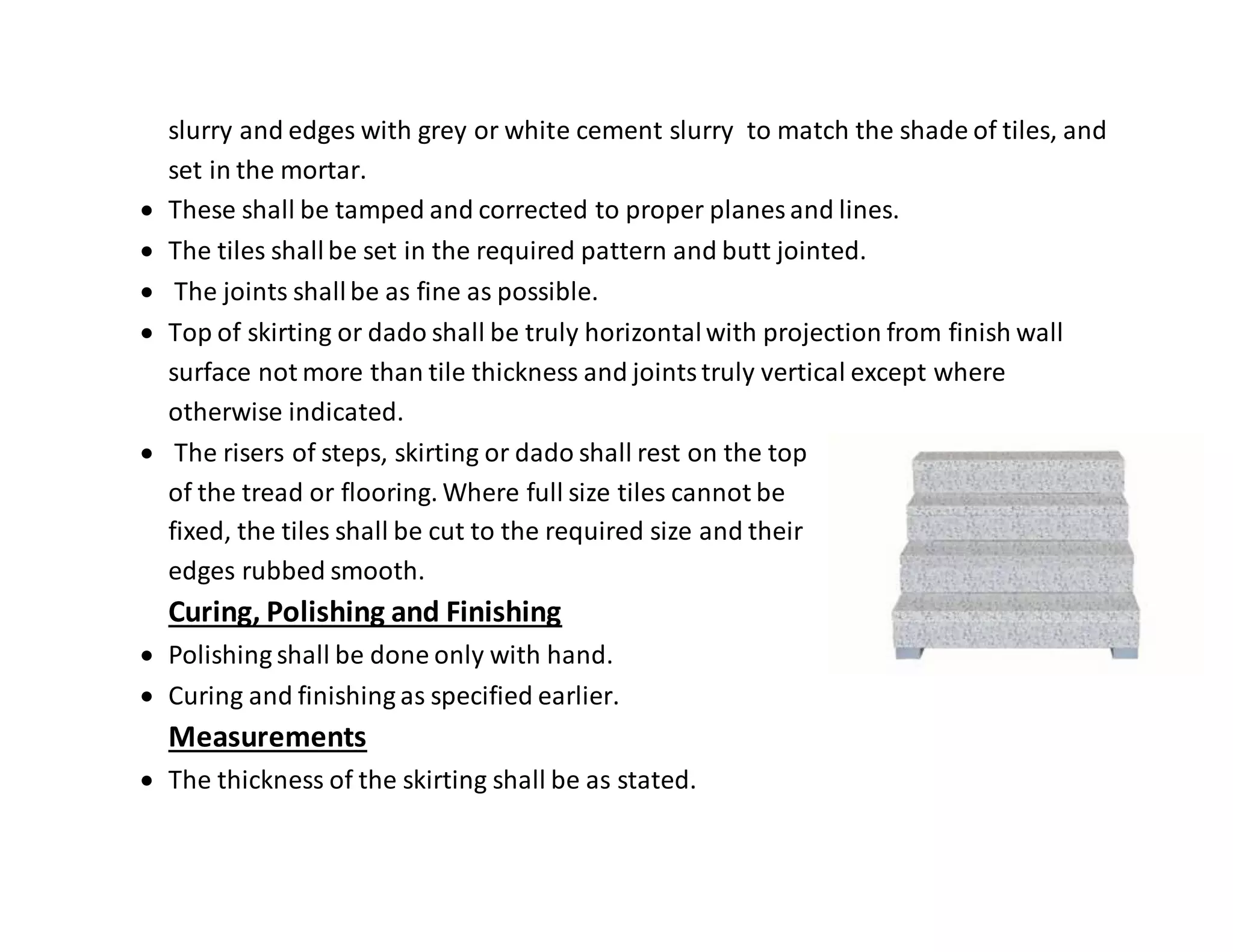 Terrazo tiles in risers of steps | DOCX