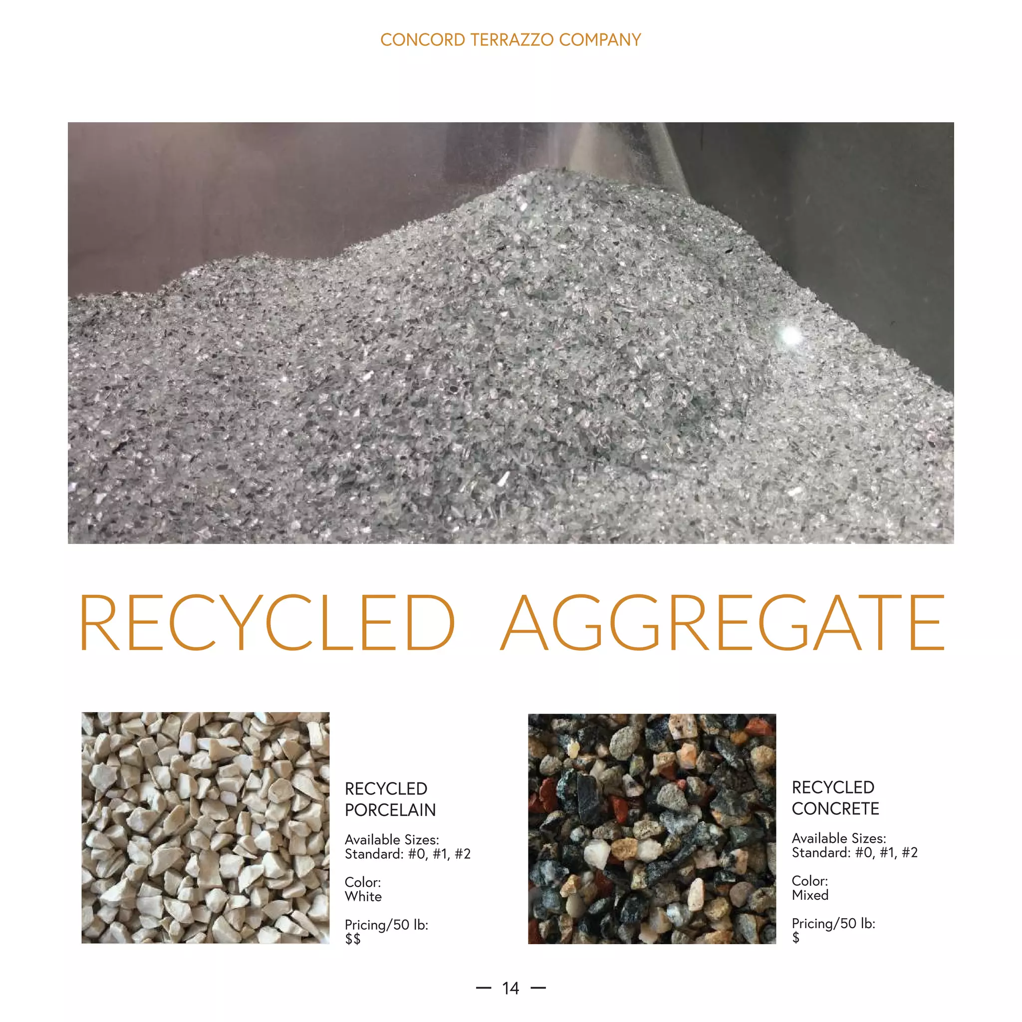 TERRAZZCO Aggregate Brochure: Marble, Glass, Shells | PDF