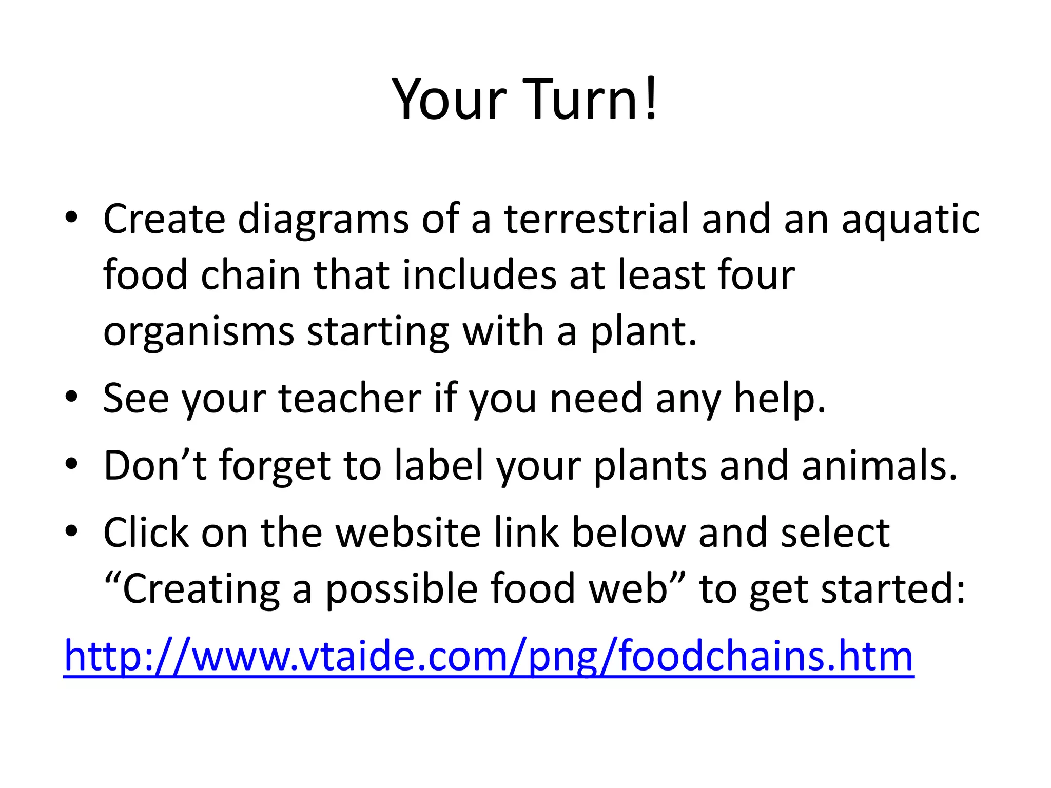 Terrestrial and Aquatic Food Chains | PPTX