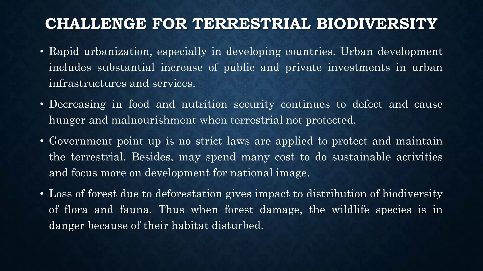 Terrestrial Biodiversity (Sustainable Development) | PPTX